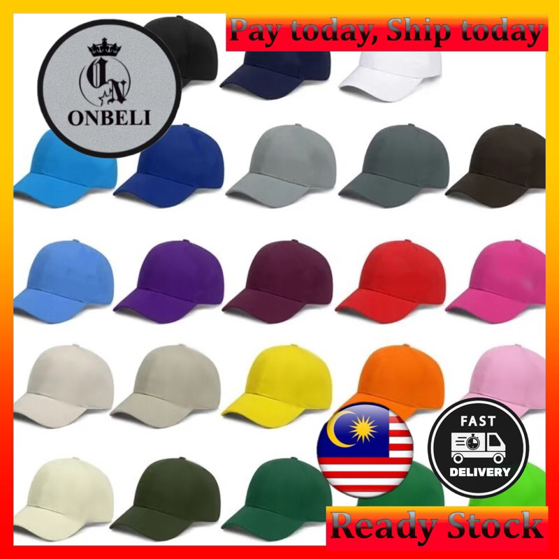 Cap 🧢 topi Basic Unisex Plain Baseball Cap Hat 鴨舌帽子 ,cap unisex plain ...