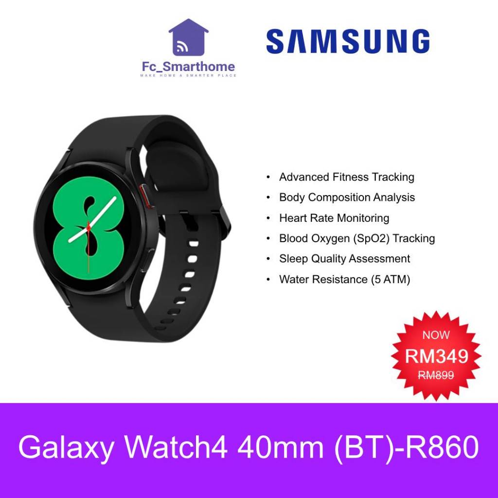 Samsung Galaxy Watch 4 40mm (BT)-R860 | Advanced Fitness Tracking ...