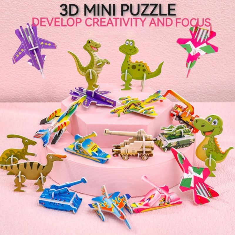 𝗙𝗢𝗦𝗧𝗘𝗥 𝗖𝗥𝗘𝗔𝗧𝗜𝗩𝗜𝗧𝗬 》3D Mini Puzzle DIY Jigsaw Puzzles Children Early ...