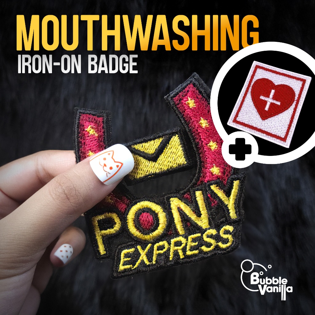 Pony Express Mouthwashing Embroidery Iron On Patch Badge [MOUTHWASHING ...