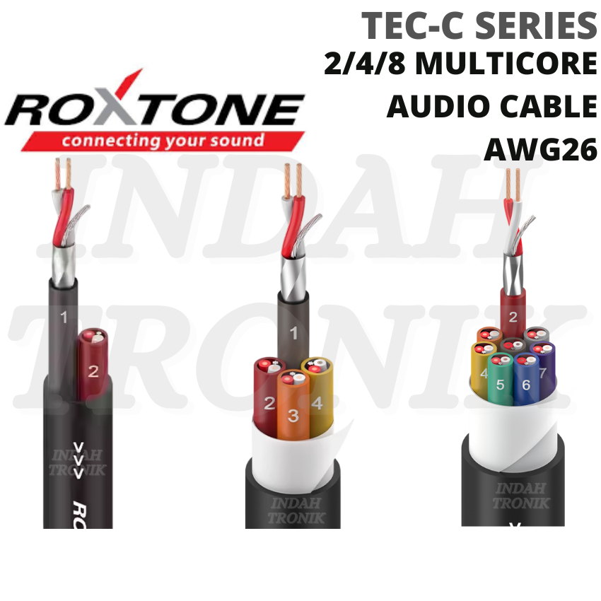 [1 meter] Roxtone 2/4/8 Multi Channel Aluminum Foil Shielded Snake ...