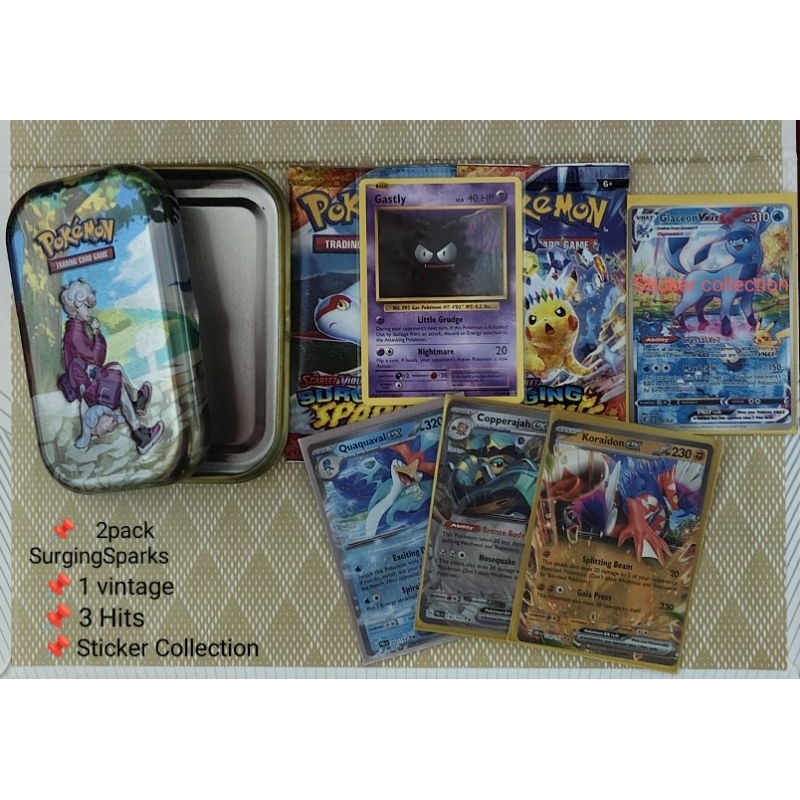 Pokémon Trading Card Game Mini Tin (2pack + 3 Hits + 1 Vintage + 1 ...