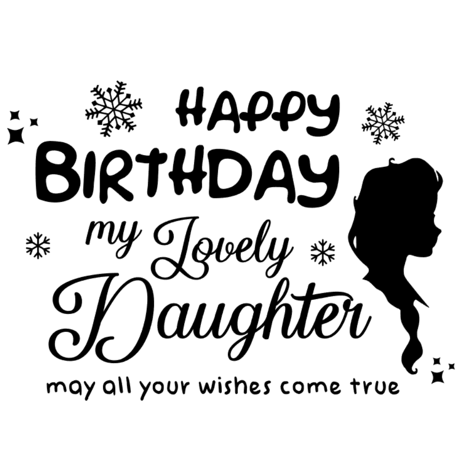 Stiker Belon Aqua 10/12/30 inci - Happy Birthday My Lovely Daughter ...