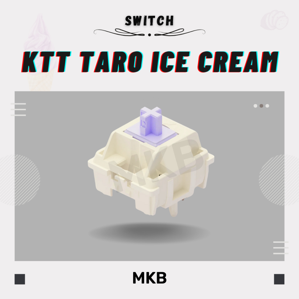 [READY STOCK] KTT Taro Ice Cream Linear Switches Switch for Mechanical ...