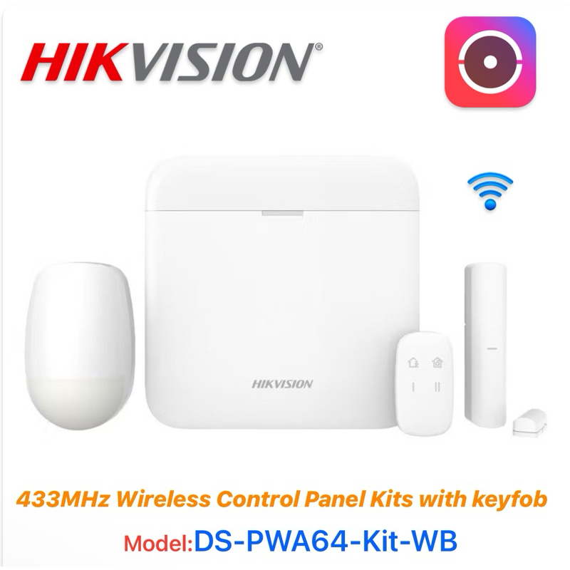 Hikvision DS-PWA64-Kit- WB 433MHz Wireless Control Panel Kits with keyfob | Shopee Malaysia