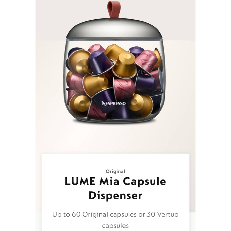 Nespresso LUME Mia Capsule Dispenser | Shopee Malaysia