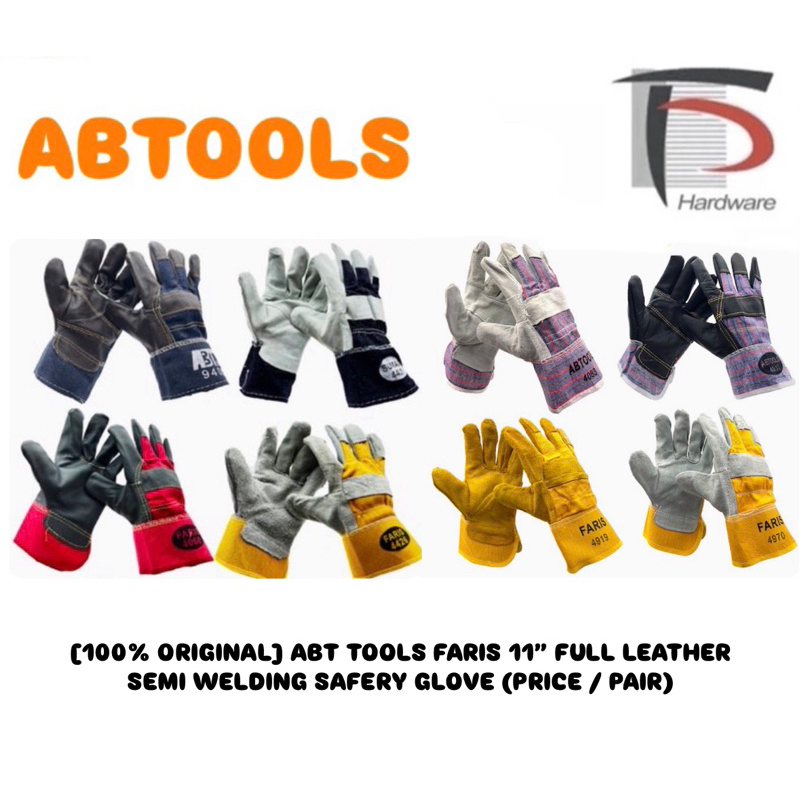 [100% ORIGINAL] ABT TOOLS FARIS 11” FULL LEATHER SEMI WELDING SAFETY ...