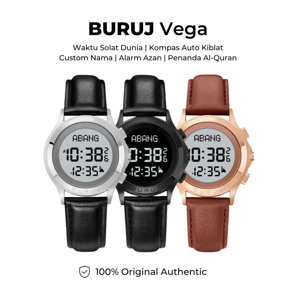 [ORIGINAL] BURUJ Vega Jam Tangan Azan Jam Azan Digital Jam Waktu Solat ...