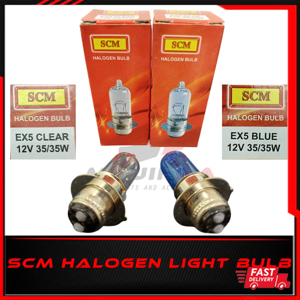 MOTOR LIGHT BULB T19 HALOGEN SCM Motorcycle Accessorie 12V 35W Lampu ...
