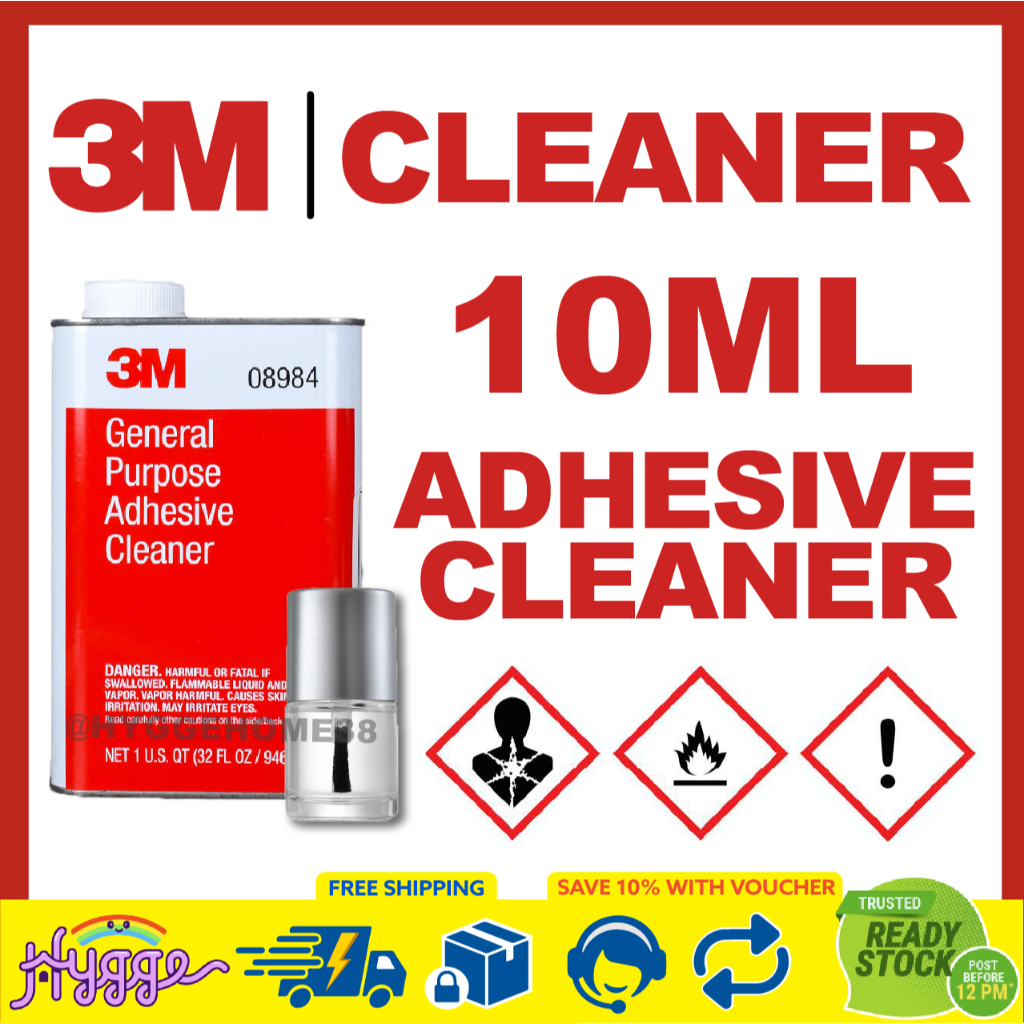 [10ML] 3M Adhesive Cleaner 08984 General Purpose Sticker Tape Remover Wax Insect Stains Residue ...