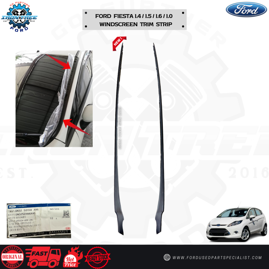 100%Original Ford Fiesta Front Windscreen Moulding LH&RH Set ...