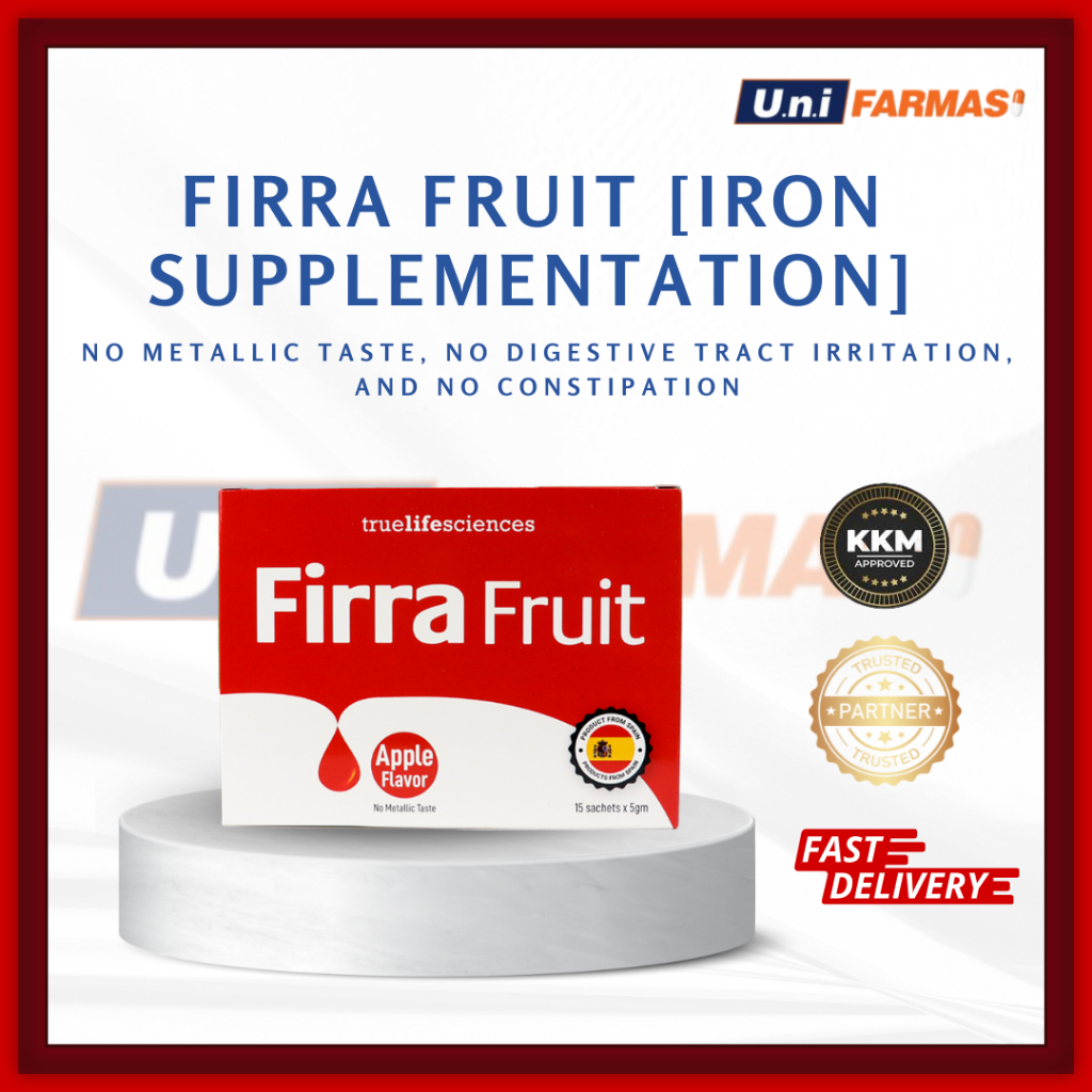 TRUELIFESCIENCES FIRRA FRUIT IRON SUPPLEMENT 15SACHETS | Shopee Malaysia