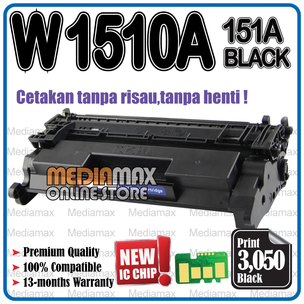 Compatible HP 151A 151X Toner with NEW CHIP W1510A W1510X Laserjet Pro ...