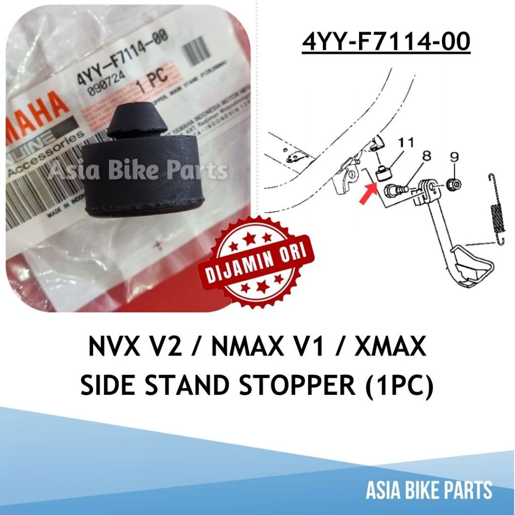 Yamaha Original NVX V2 Side Stand Stopper / NMAX V1 / XMAX Main Stand ...
