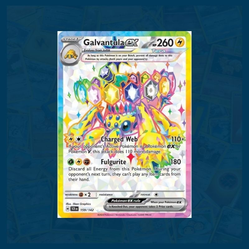 Galvantula Ex (159/142) Full Art | Stellar Crown | Pokemon TCG Card ...