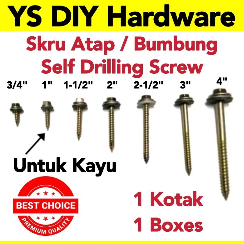 Skru Atap (Kayu) Bumbung Self Drilling Screw (Wood) | Shopee Malaysia
