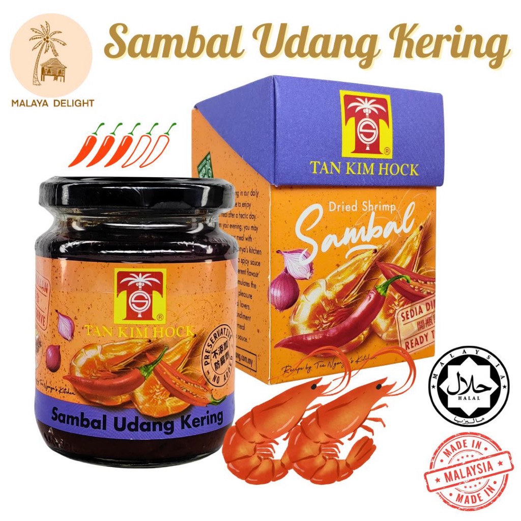 Tan Kim Hock HALAL Sambal Udang Kering (240g) - Jar | bottle | Shopee Malaysia