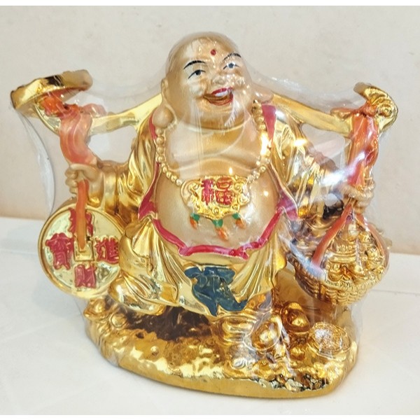 Feng Shui Laughing Buddha polyresin good luck decorations | Shopee Malaysia