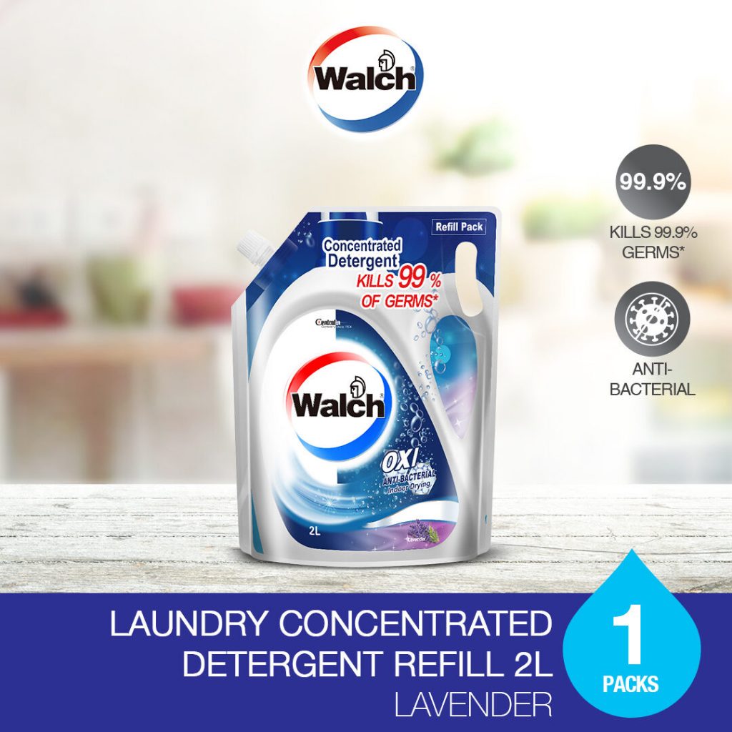 Walch Antibacterial Laundry Detergent Lavender Refill (2000ml) | Shopee ...