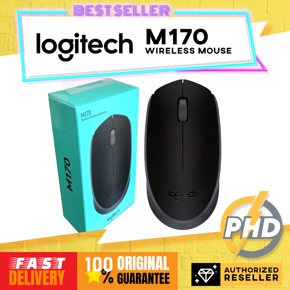 Logitech M170 Wireless Mouse, 2.4 GHz with USB Nano Receiver, Optical ...