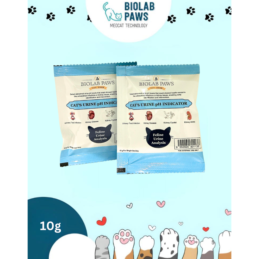 Biolab Paws Cat's Urine pH Indicator Feline Urine Analysis 10g | Shopee ...