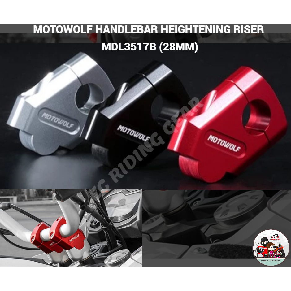 MOTOWOLF HANDLEBAR HEIGHTENING RISER MDL3517B (28MM) | Shopee Malaysia