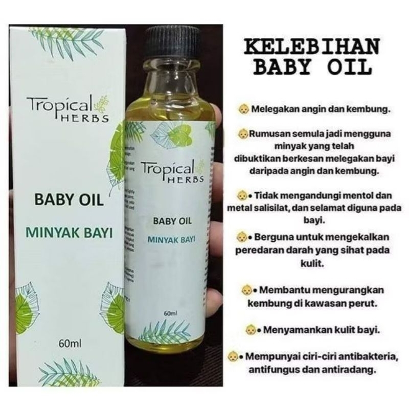 Tropical Herbs Baby Oil Tummy Minyak Herba Bayi Melegakan Angin dan ...