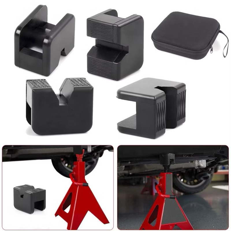 Rubber Black Slotted Jack Pad - Universal Car Lift Jack Stand Adapter ...