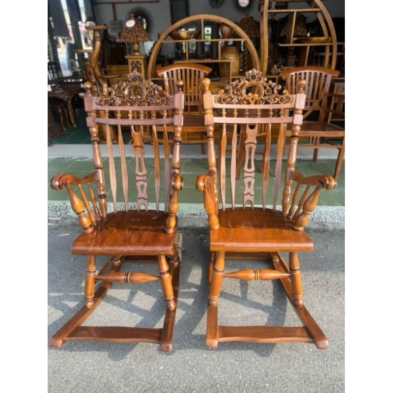 KERUSI GOYANG KAYU JATI KERUSI KAYU JATI KERUSI MALAS LAZY CHAIR TEAK ...