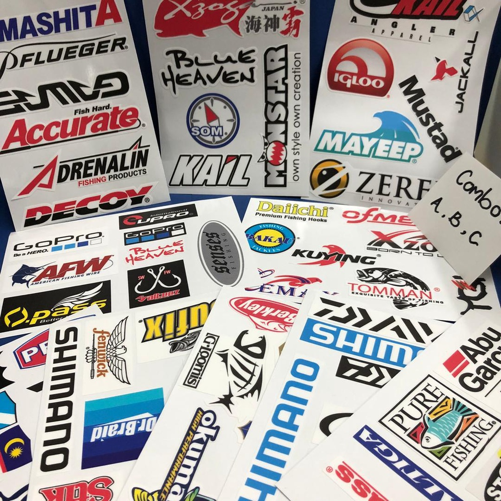 STICKER PANCING WATERPROOF SET A , B , C , D , E | Shopee Malaysia