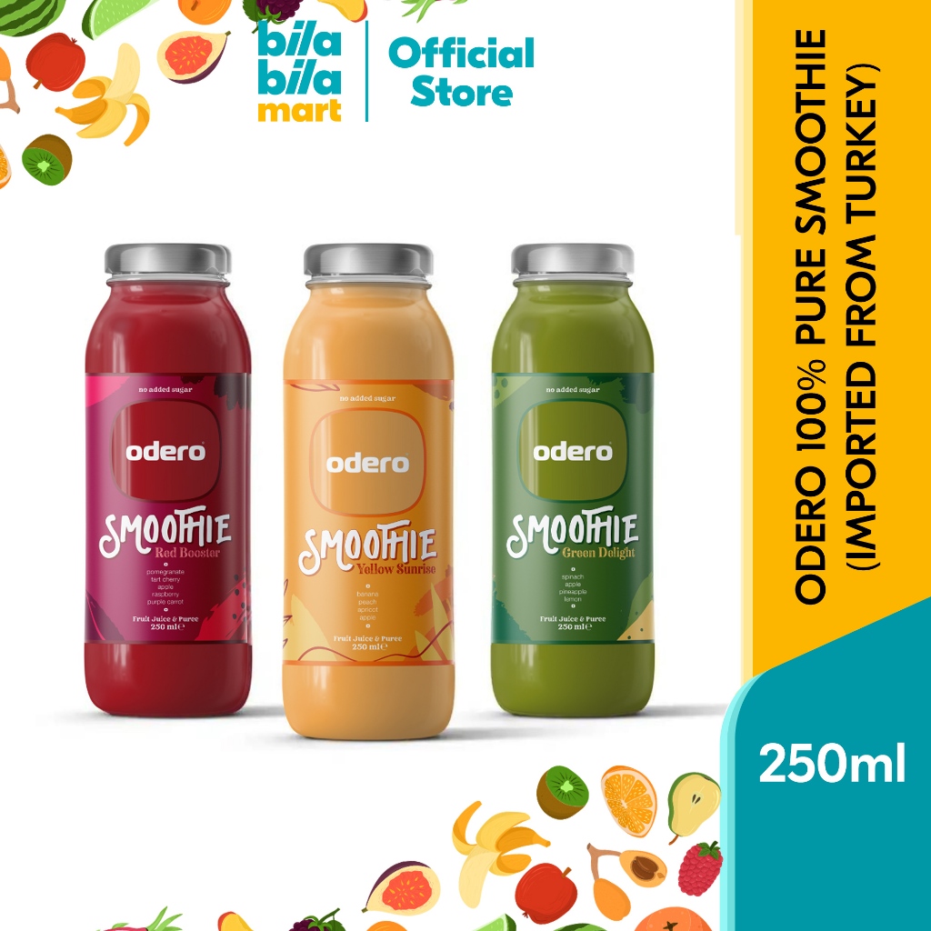 (IMPORTED) ODERO Smoothie Juice (Green Delight | Yellow Sunrise | Red ...