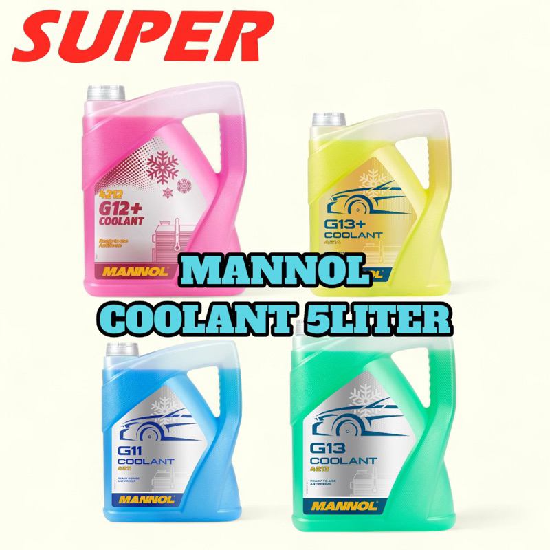 MANNOL RADIATOR COOLANT/ANTIFREEZE G11、G12+、G13、G13+ 5 LITER MADE IN GRMANY | Shopee Malaysia