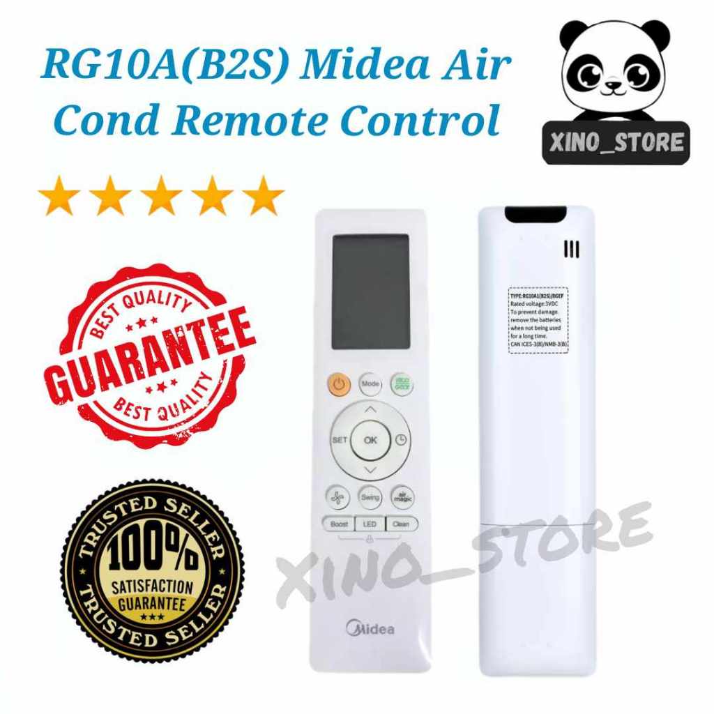 RG10A(B2S) Midea Air Cond Remote Control RG10A(B2S)BGEF Midea Air Conditioner Remote Control ...