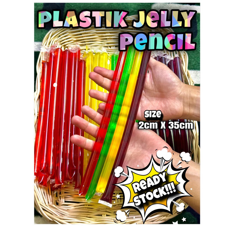 plastik pencil 60g 1 pack (2x35) untuk jelly pencil, aiskrim pencil ...