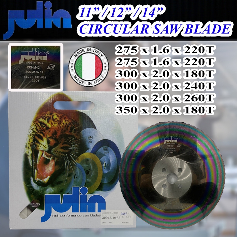 JULIA ITALY CIRCULAR SAW BLADE 300MM / 350MM FOR MILD STEEL & STAINLESS ...