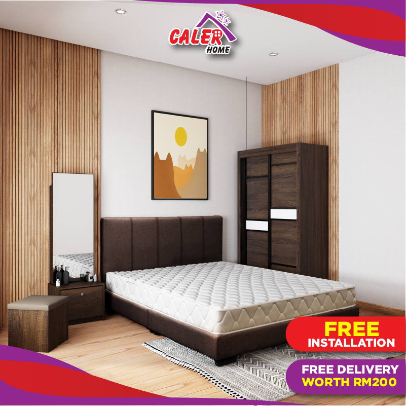 Caler Home Germini Bedroom Set - Bed Frame/Dresser/Mattress [Free ...