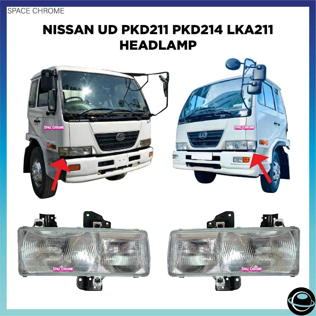 NISSAN UD PKD211 PKD214 LKA211 HEADLAMP FRONT HEADLAMP LAMPU DEPAN ...