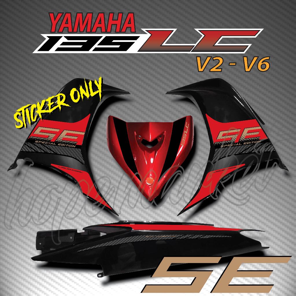 STRIPE MOTOR YAMAHA LC135 V2 V3 V4 V5 V6 V7 S.E 2024 CUSTOM BODY ...