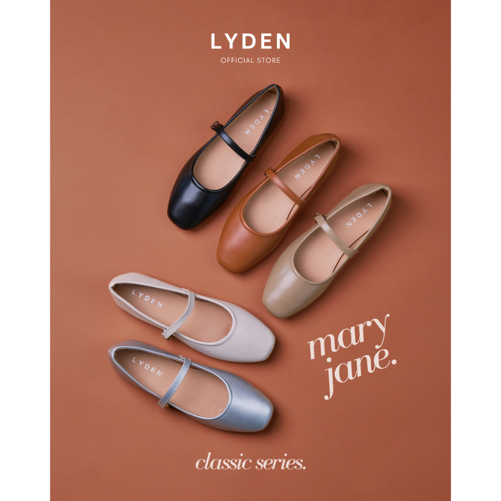 【NEW】Lyden Mary Jane Classic Flats - Beige//Silver//Khaki//Coffee//Classic Black | Shopee Malaysia