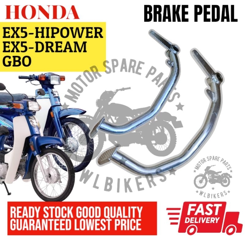 HONDA EX5 HIPOWER EX5 DREAM WAVE WAVE100 WAVE100R BRAKE PEDAL KAKI PIJAK BESI BREK BATANG -HOT ...