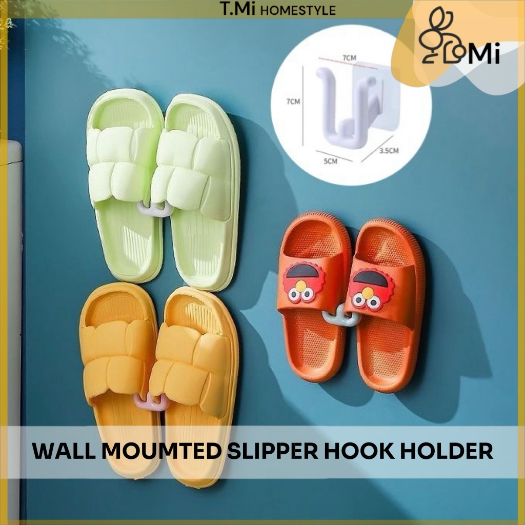 TMi Hooks No Punching Bathroom Simple Slipper Hook Toilet Storage Shoe ...
