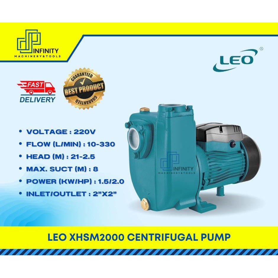 LEO XHSM2000 SELF-PRIMING CENTRIFUGAL PUMP [1 PHASE] (1.5kW/2.0HP) | Shopee Malaysia