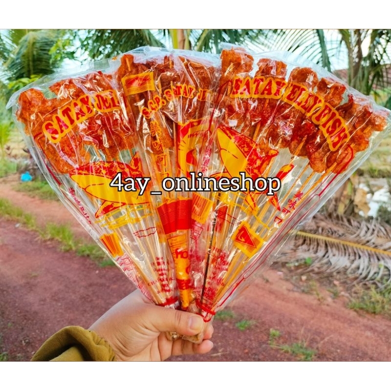 (1pack/10-12pcs) Satey Ikan Jelly Fish Satay Lidi Halal | Shopee Malaysia