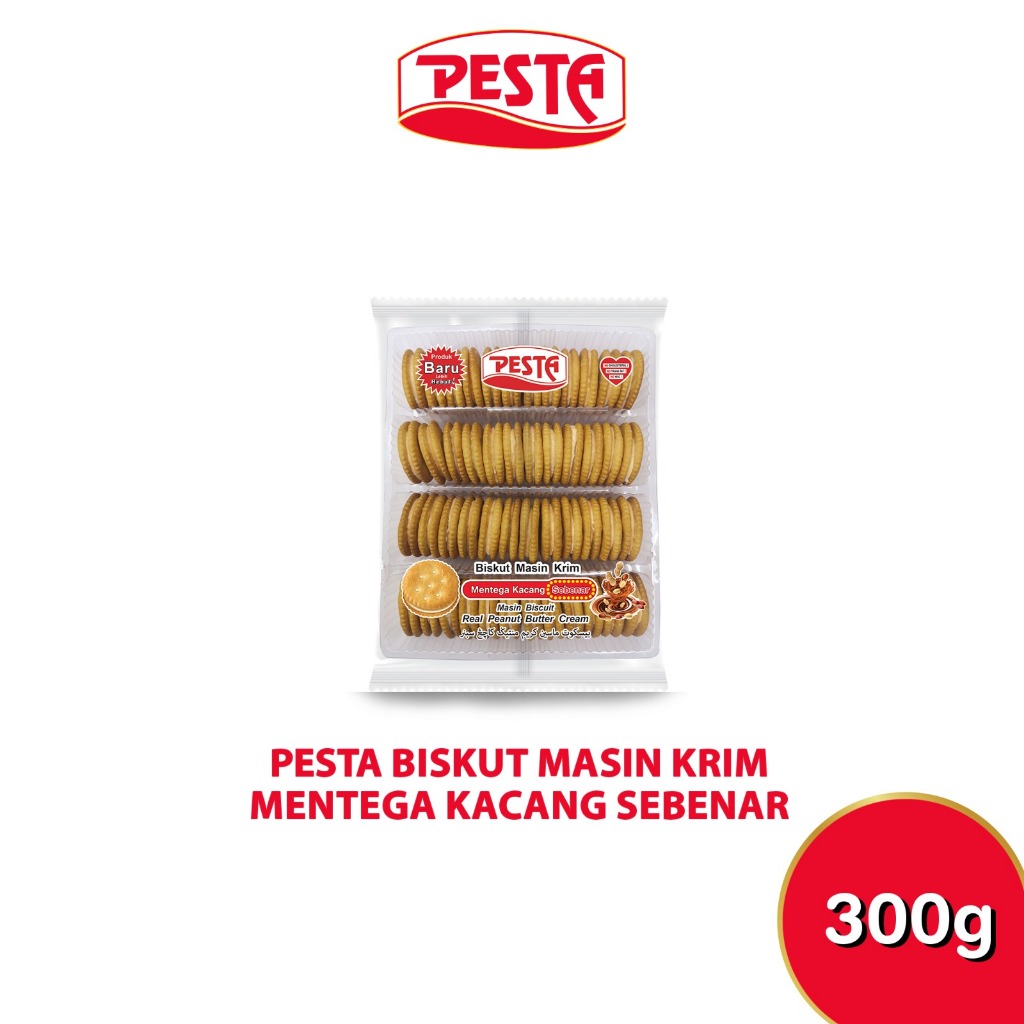 PESTA Biskut Masin Krim Mentega Kacang Sebenar (300g) | Shopee Malaysia