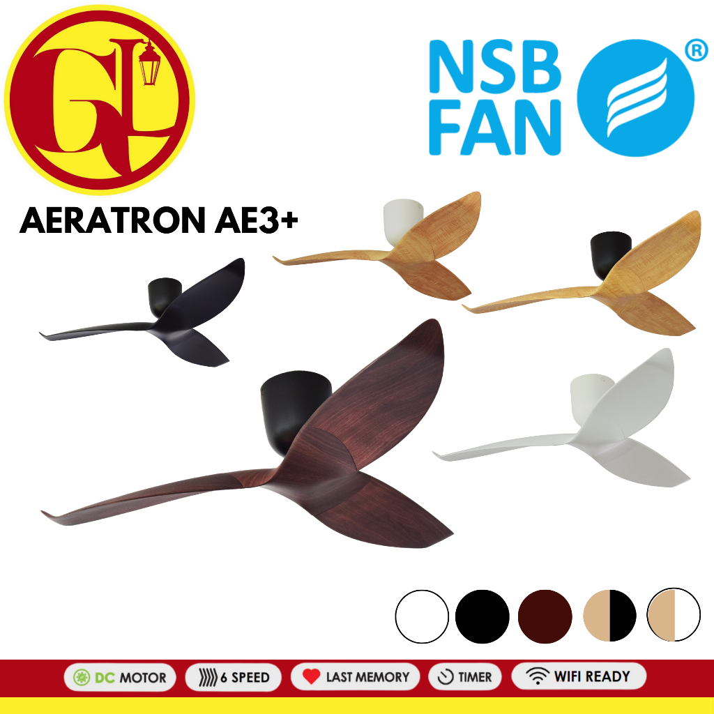 [SIRIM] NSB AERATRON AE3+ FAN 3 BLADES CEILING FAN DC MOTOR DESIGNER ...