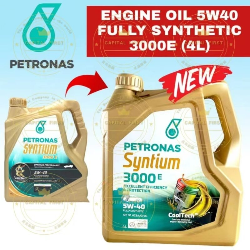 NEW STOCK 2024 5W40 Petronas Syntium 3000E 5W40 SN/CF Fully Synthetic ...