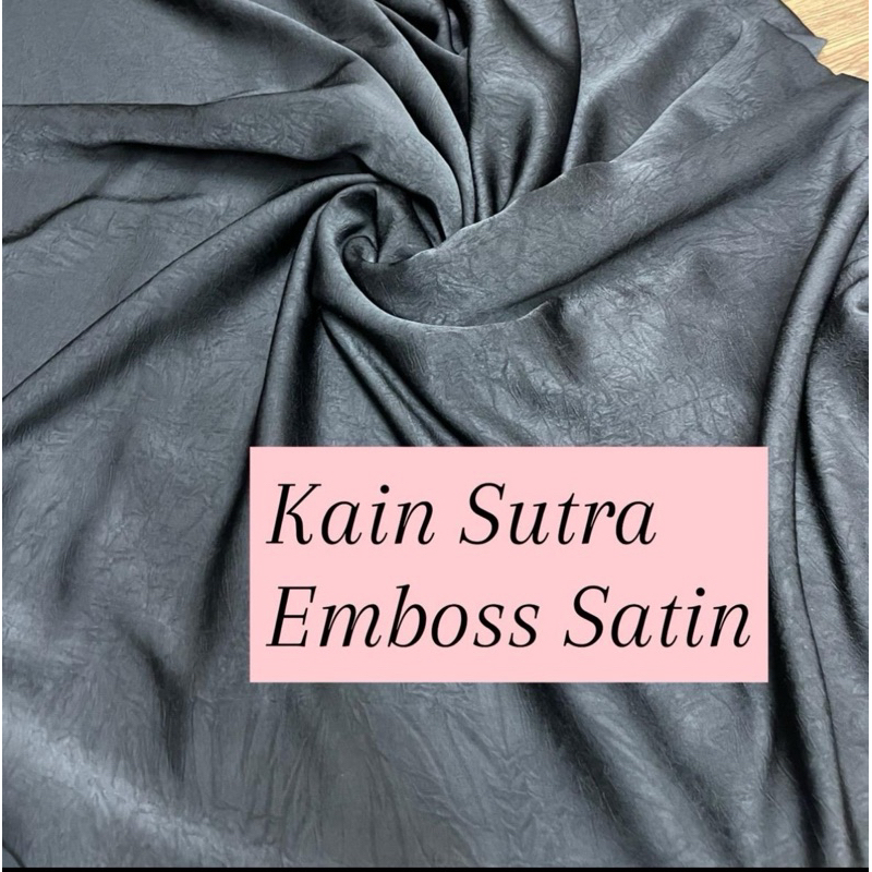 Kain Sutra Emboss Satin | bidang 150cm 60 inci | texture | lembut halus ...