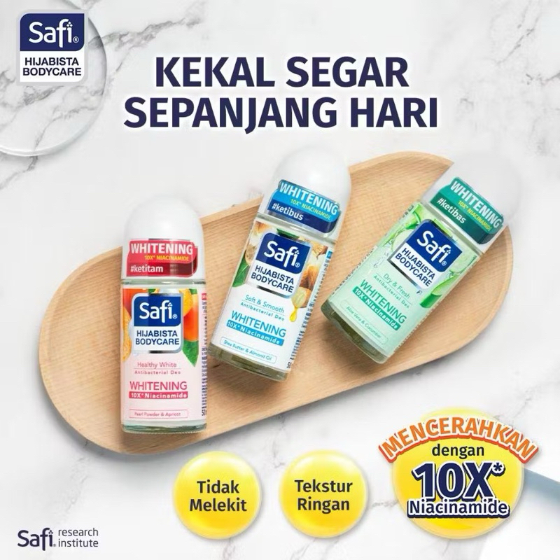Safi Hijabista Bodycare Antibacterial Deodorant Roll On 50ml (Dry Fresh ...