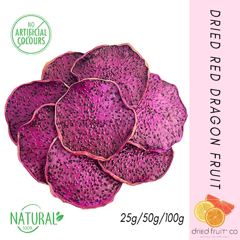 Dried Dragon Fruit Slices | Dried Fruit | 火龙果干 | 50g/100g | Shopee Malaysia