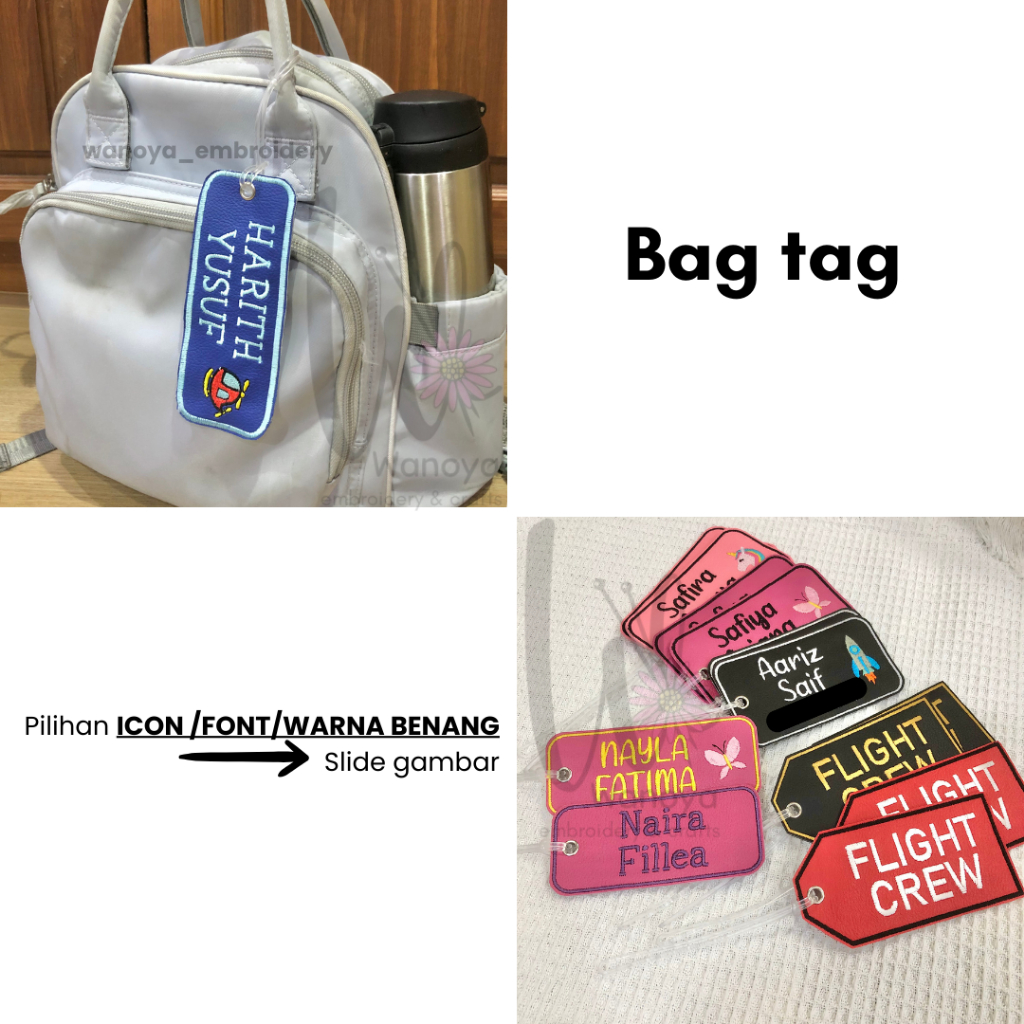 (Small) PVC BAG TAG - bagtag- backpack tag - tag kecil | Shopee Malaysia